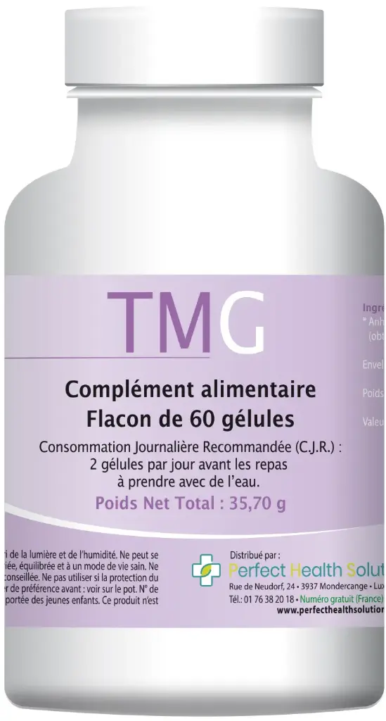 TMG (Triméthylglycine - Bétaïne) 60 gélules | Perfect Health Solutions